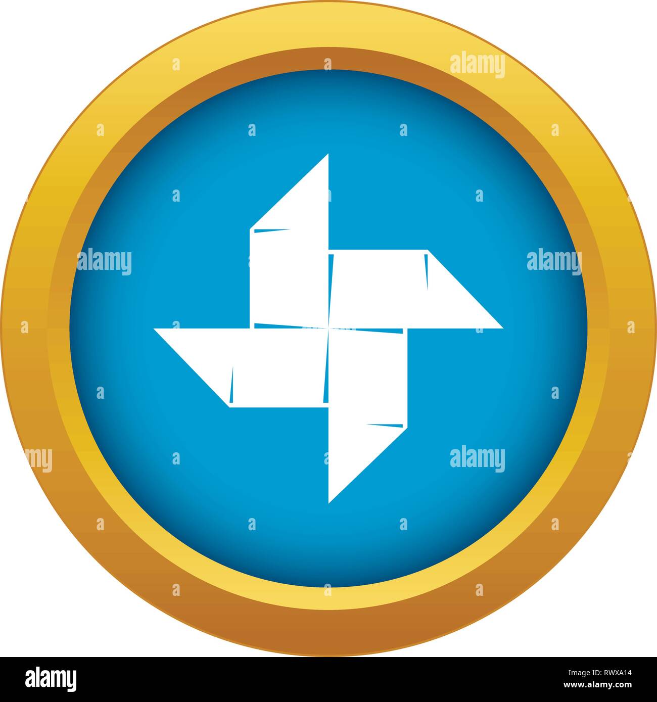 Origami shuriken icon blue vector isolated Stock Vector Image & Art - Alamy