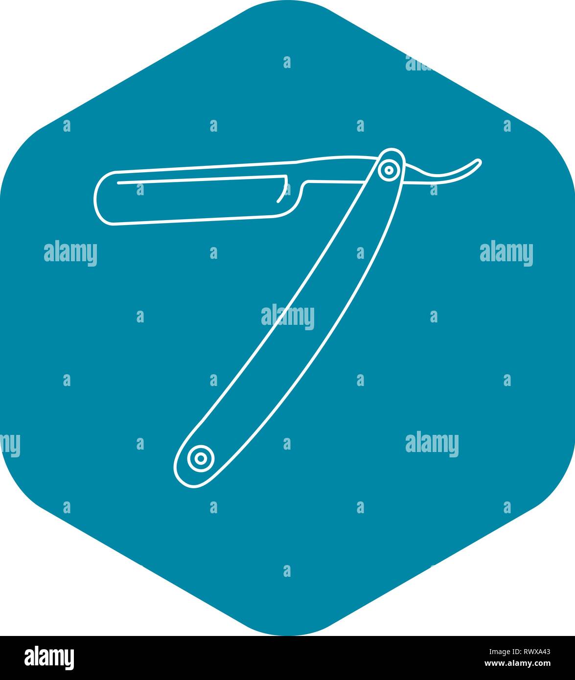 Razor blade icon, outline style Stock Vector Image & Art - Alamy