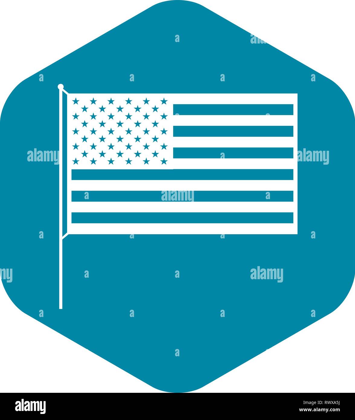 American flag icon, simple style Stock Vector Image & Art - Alamy