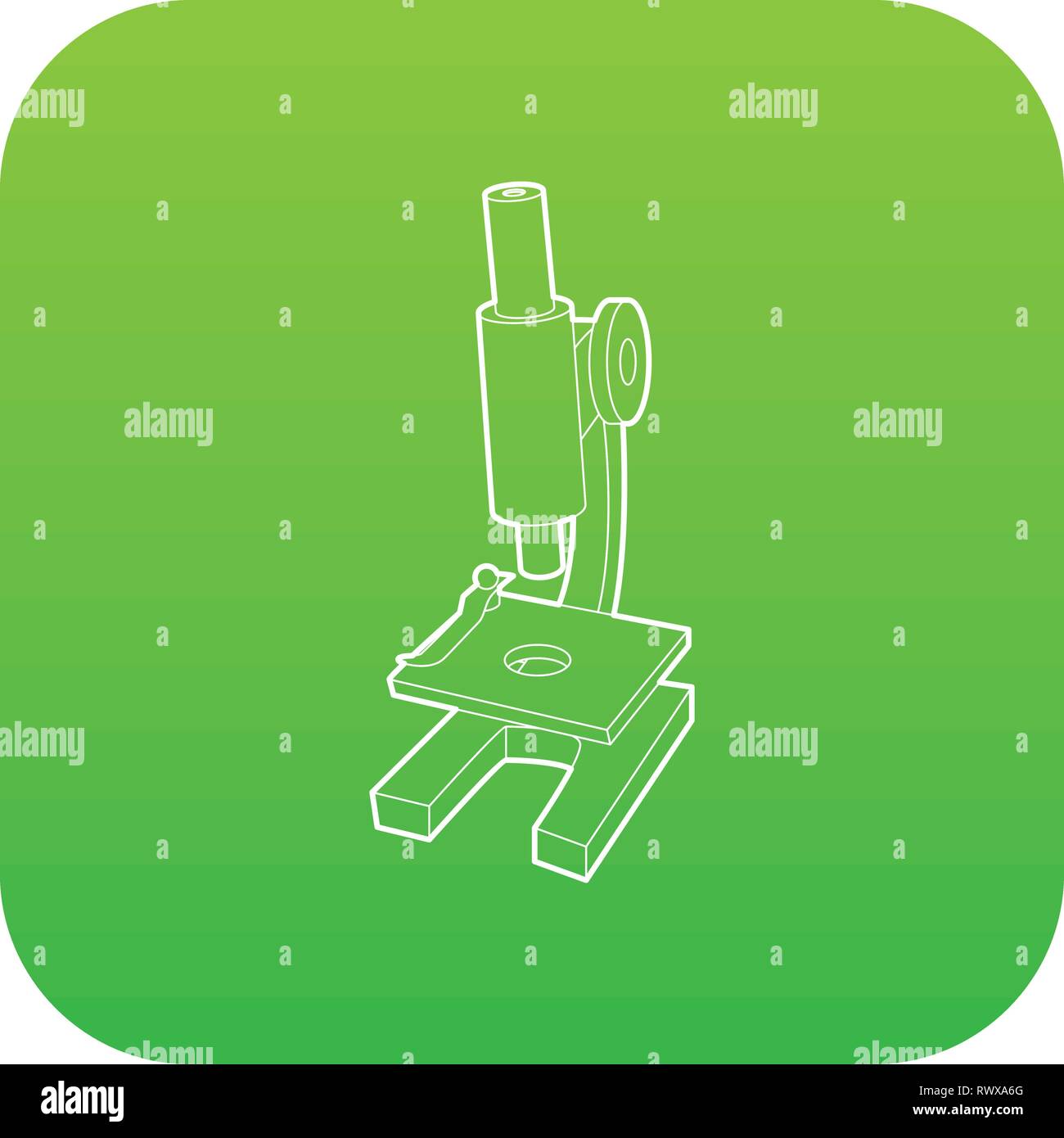Microscope icon green vector Stock Vector Image & Art - Alamy