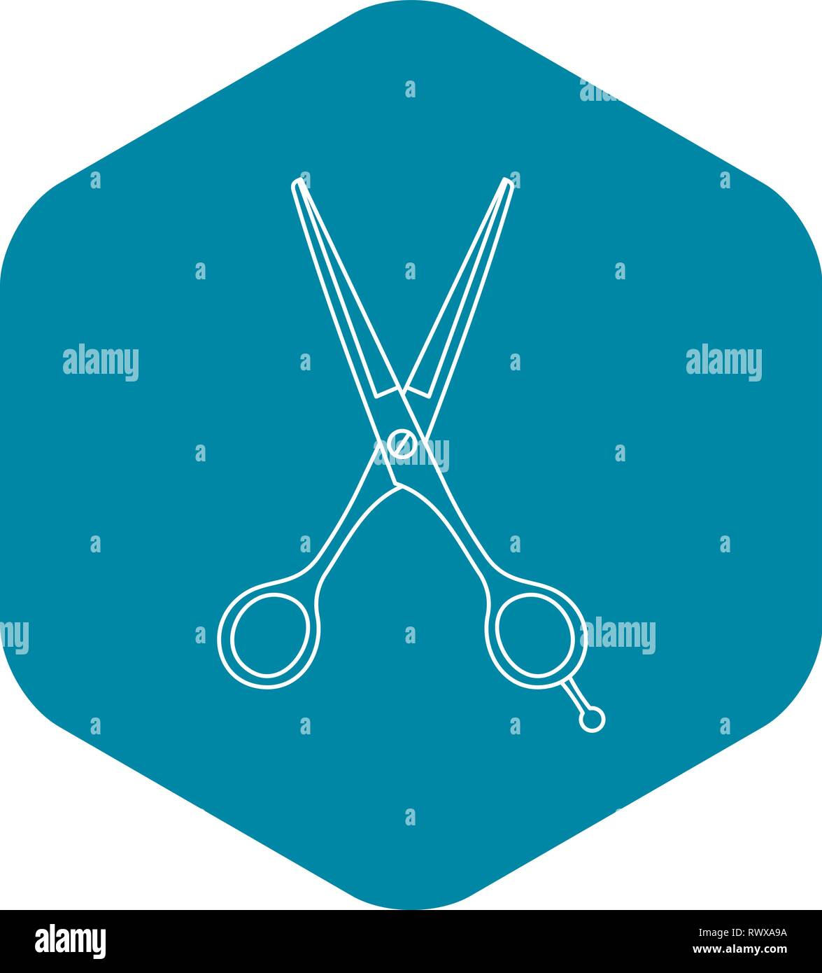 Scissors icon, outline style Stock Vector Image & Art - Alamy