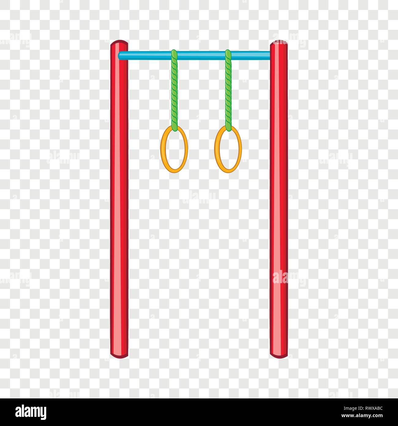 Horizontal bar with rings icon, cartoon style Stock Vector Image & Art ...