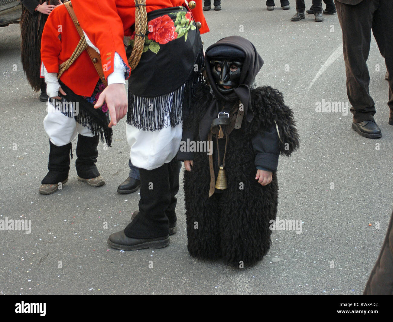 Mamoiada, Sardinia, Italy. Mammuthones traditional carnival Stock Photo ...