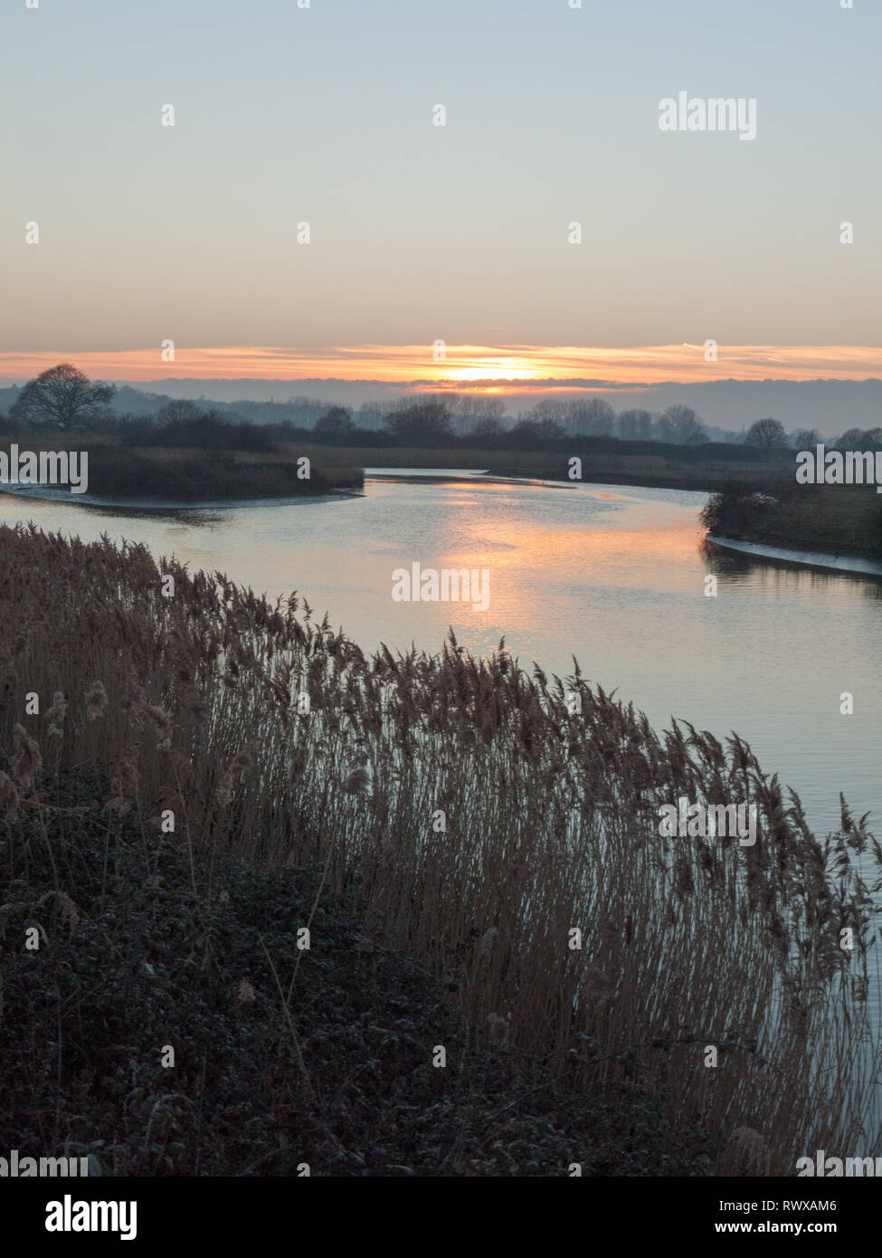 Beautiful Countryside Dedham Water Scene Outside Nature Landscape Space Essex England Uk