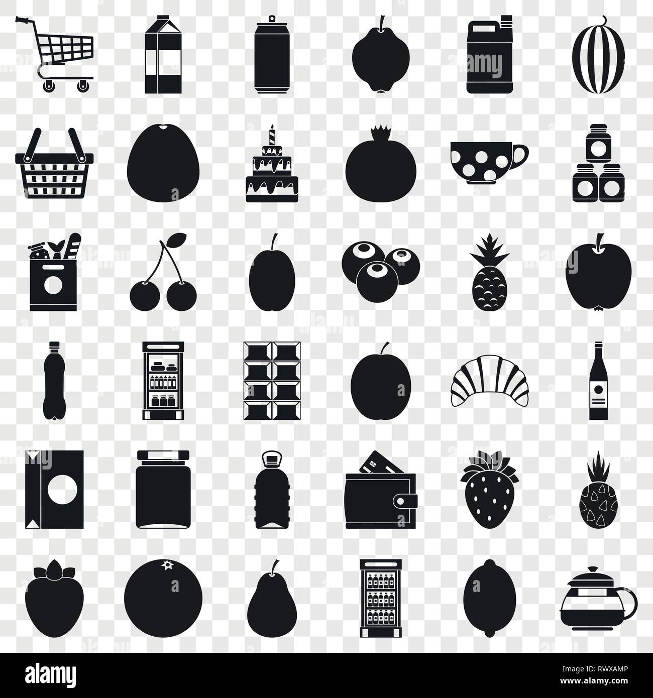 Different drinks icons set, simple style Stock Vector Image & Art - Alamy