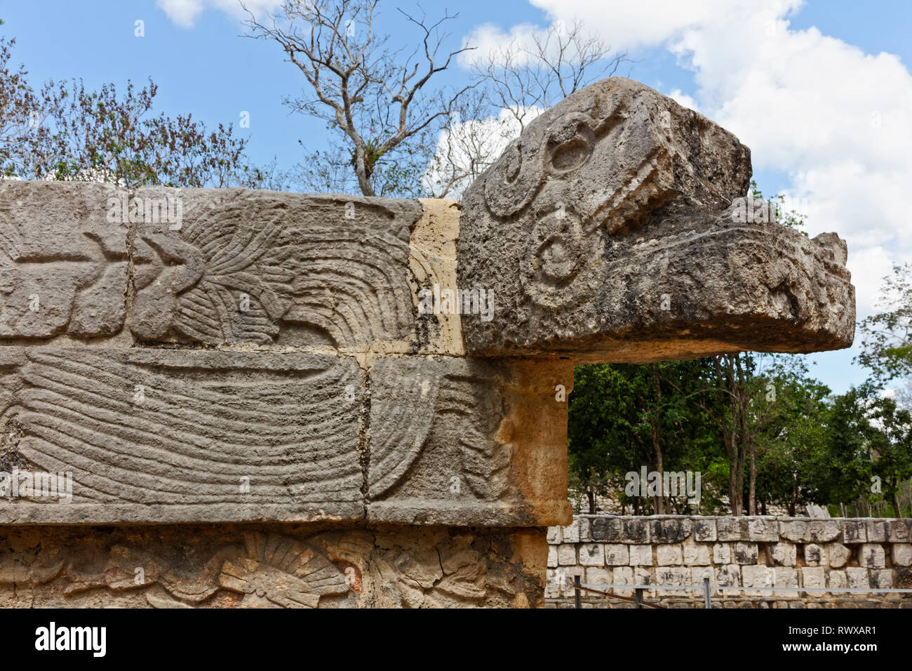 Mayan Snake Statues