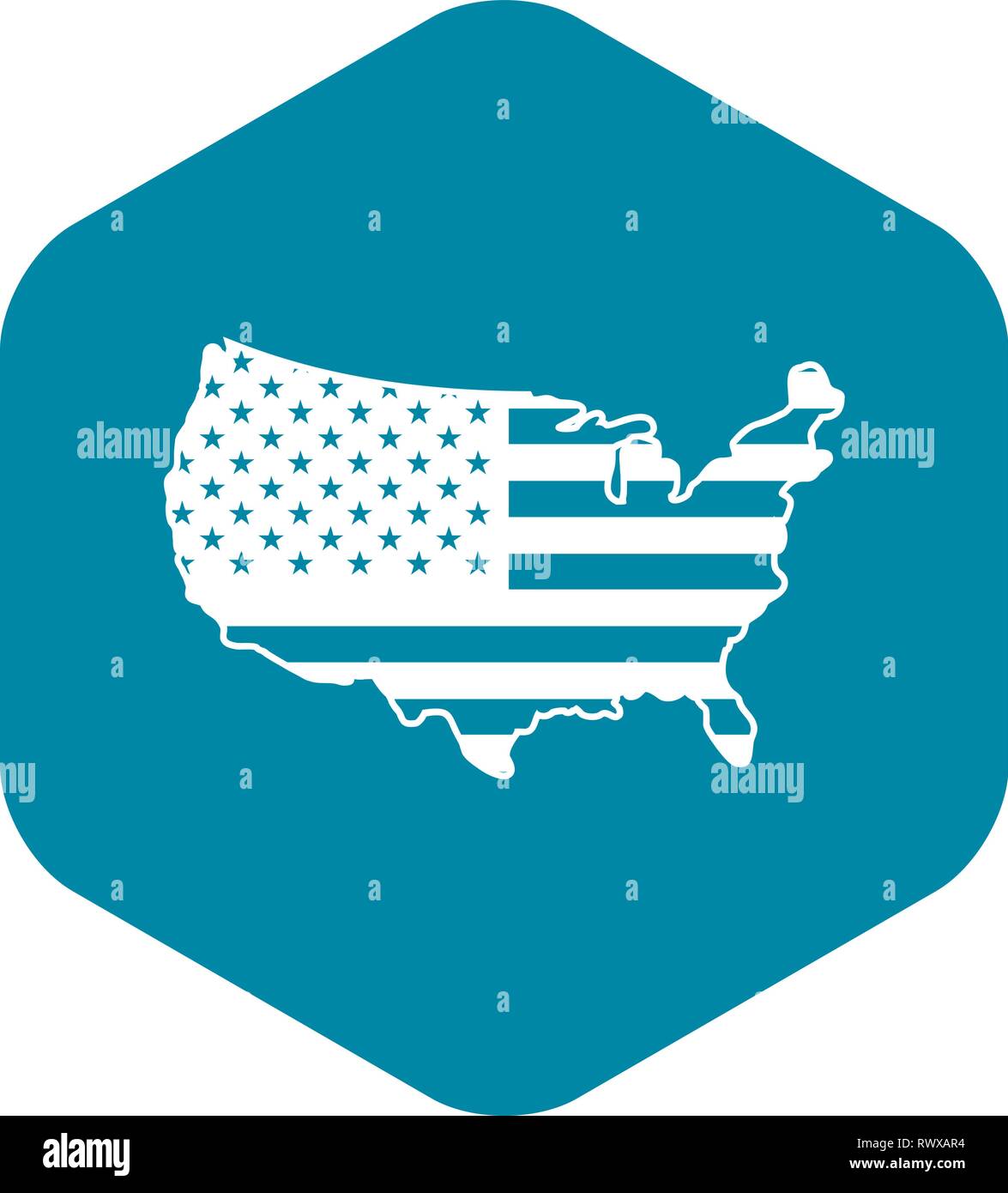 USA map icon, simple style Stock Vector Image & Art - Alamy