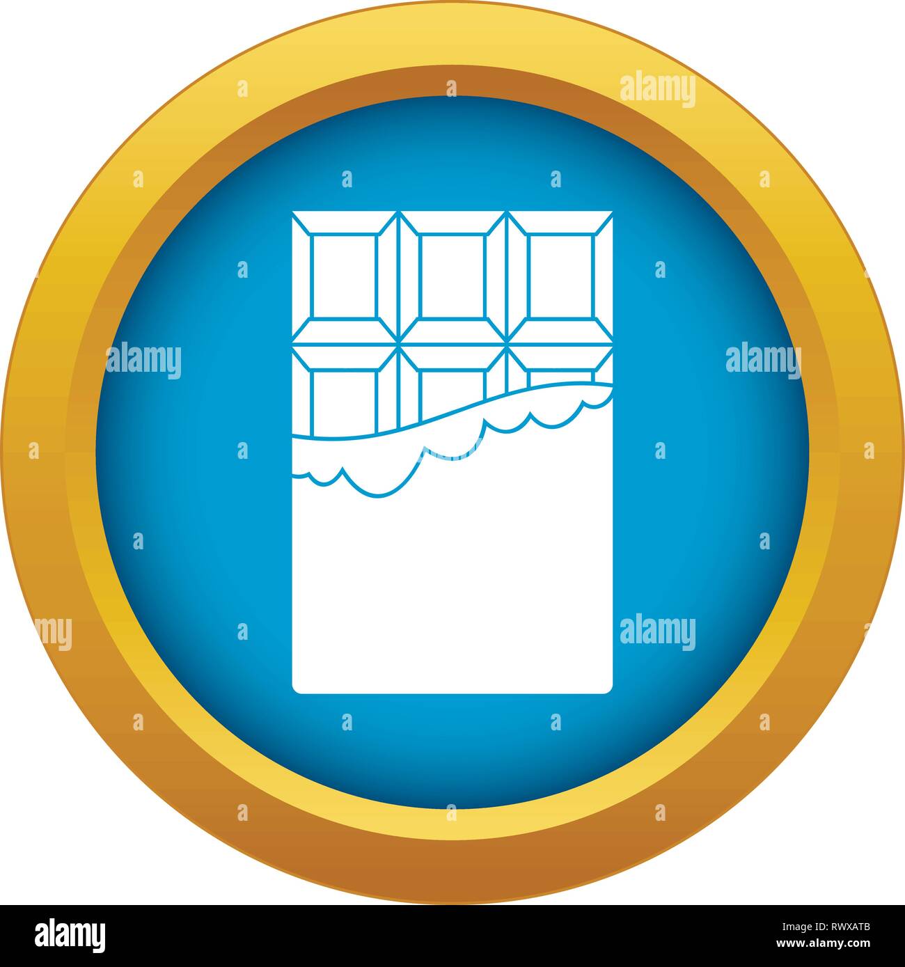 Chocolate icon blue vector isolated Stock Vector Image & Art - Alamy
