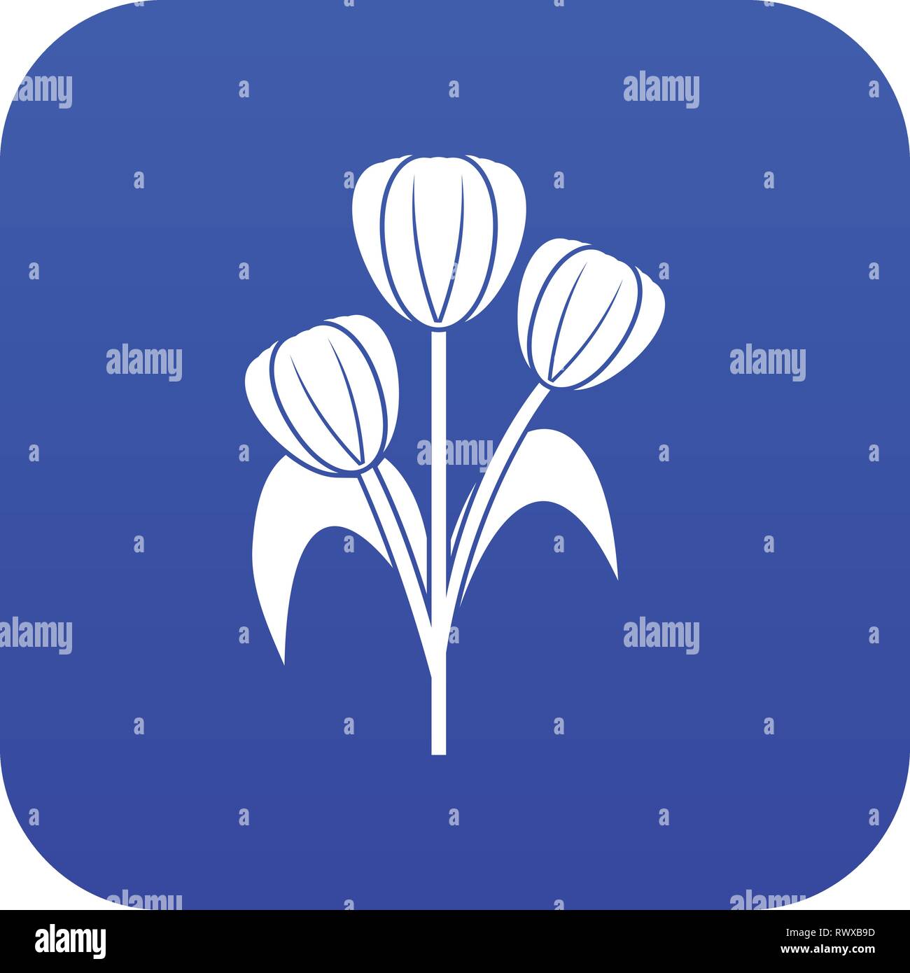Flowers icon digital blue Stock Vector Image & Art - Alamy