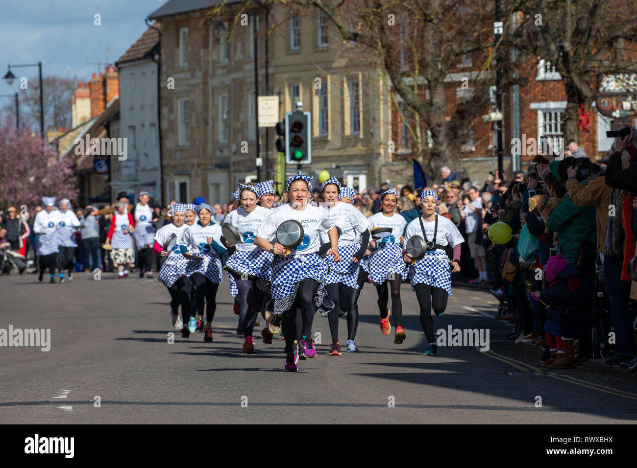 Picture dated March 5th shows the worlds oldest pancake race taking ...