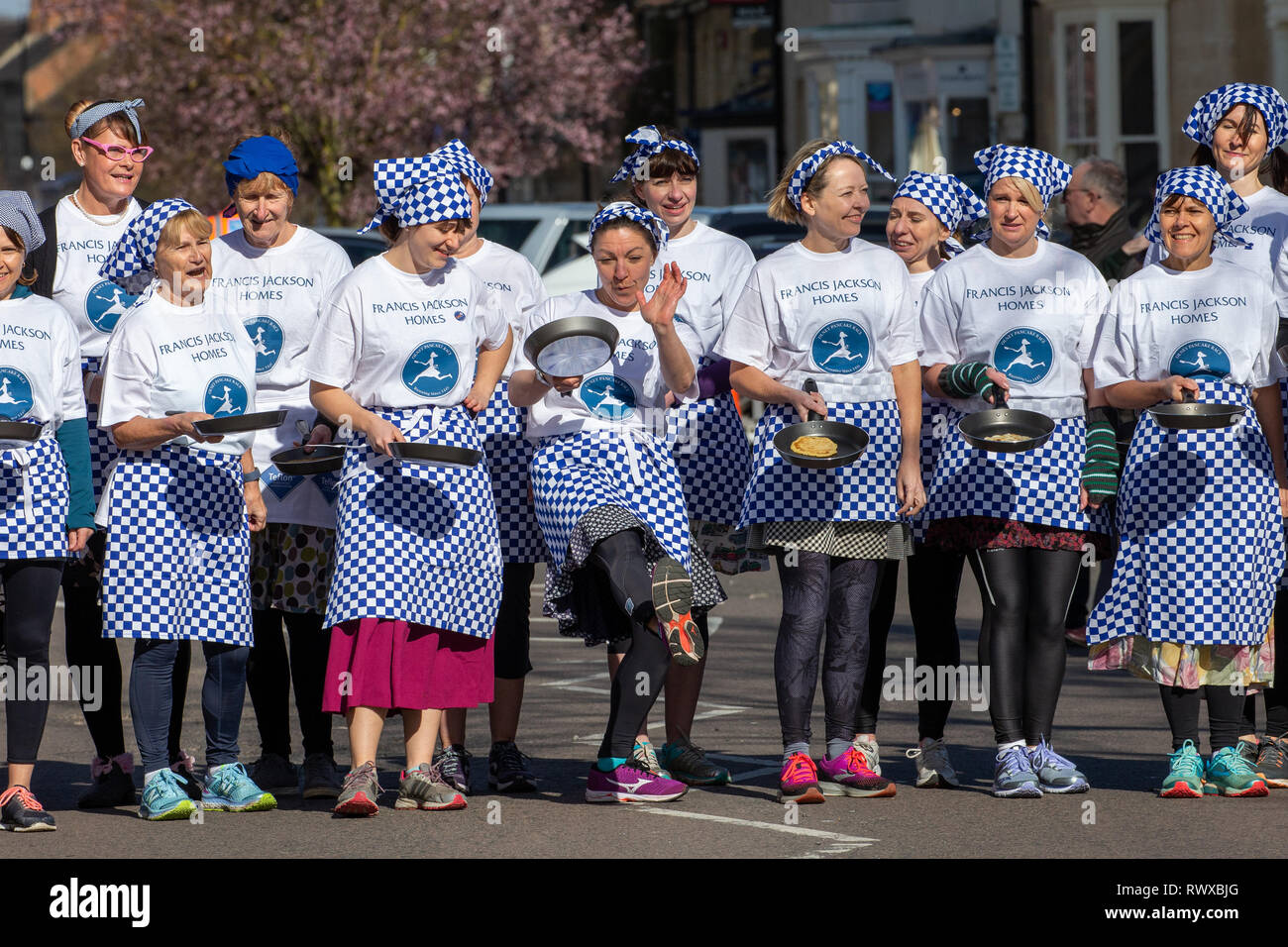Picture dated March 5th shows the worlds oldest pancake race taking ...