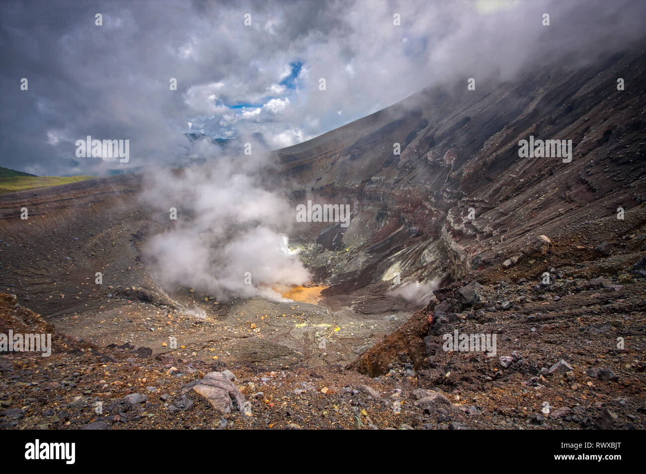 Mount Lokon, together with Mount Empung, is a twin volcano in the ...