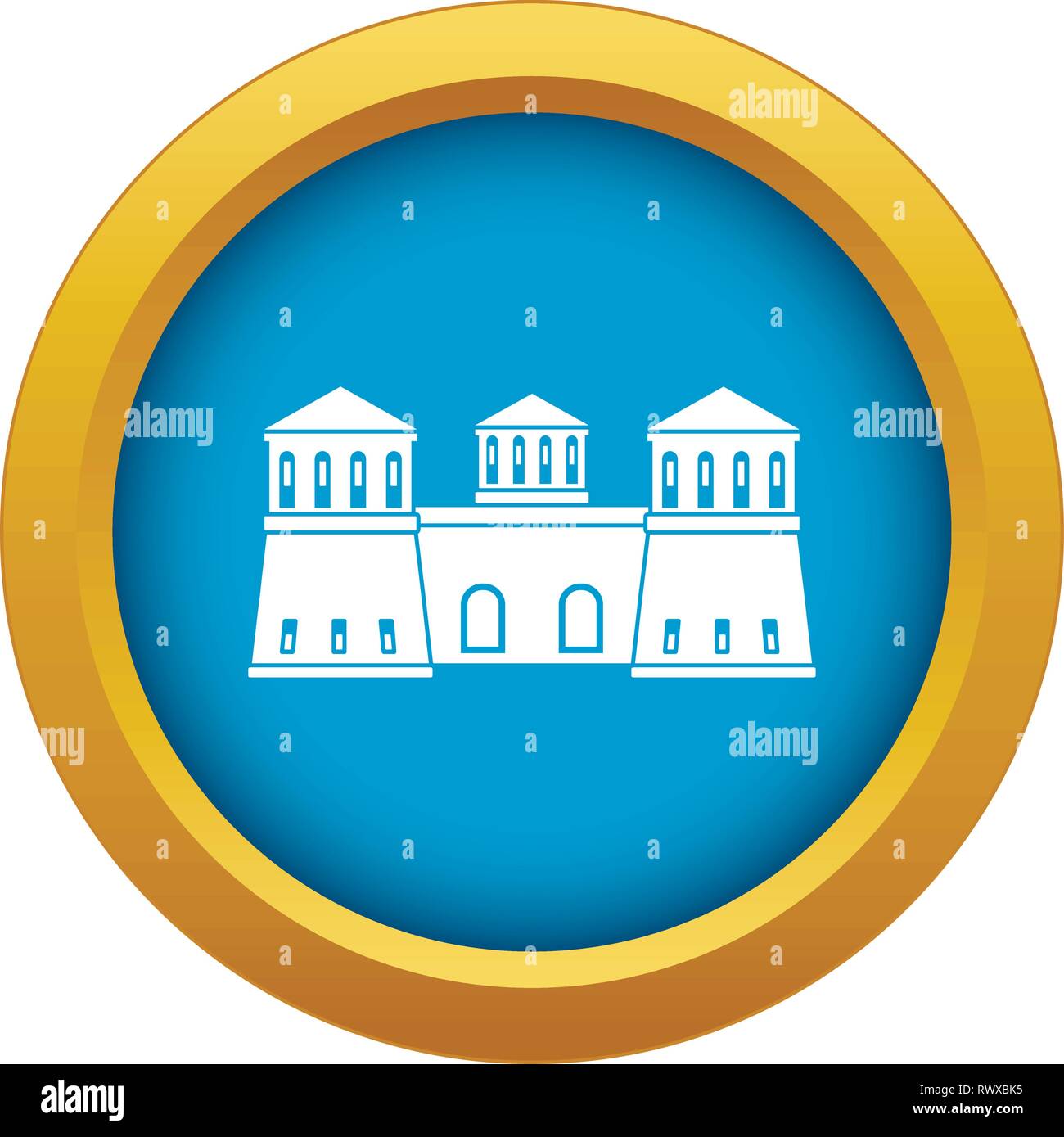 Castle icon blue vector isolated Stock Vector Image & Art - Alamy