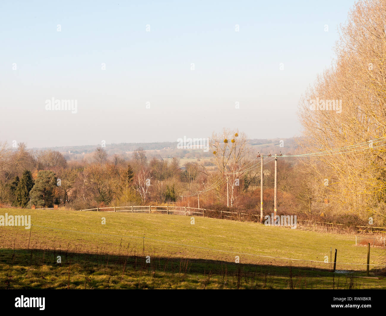 Beautiful countryside Dedham water scene outside nature landscape space ...