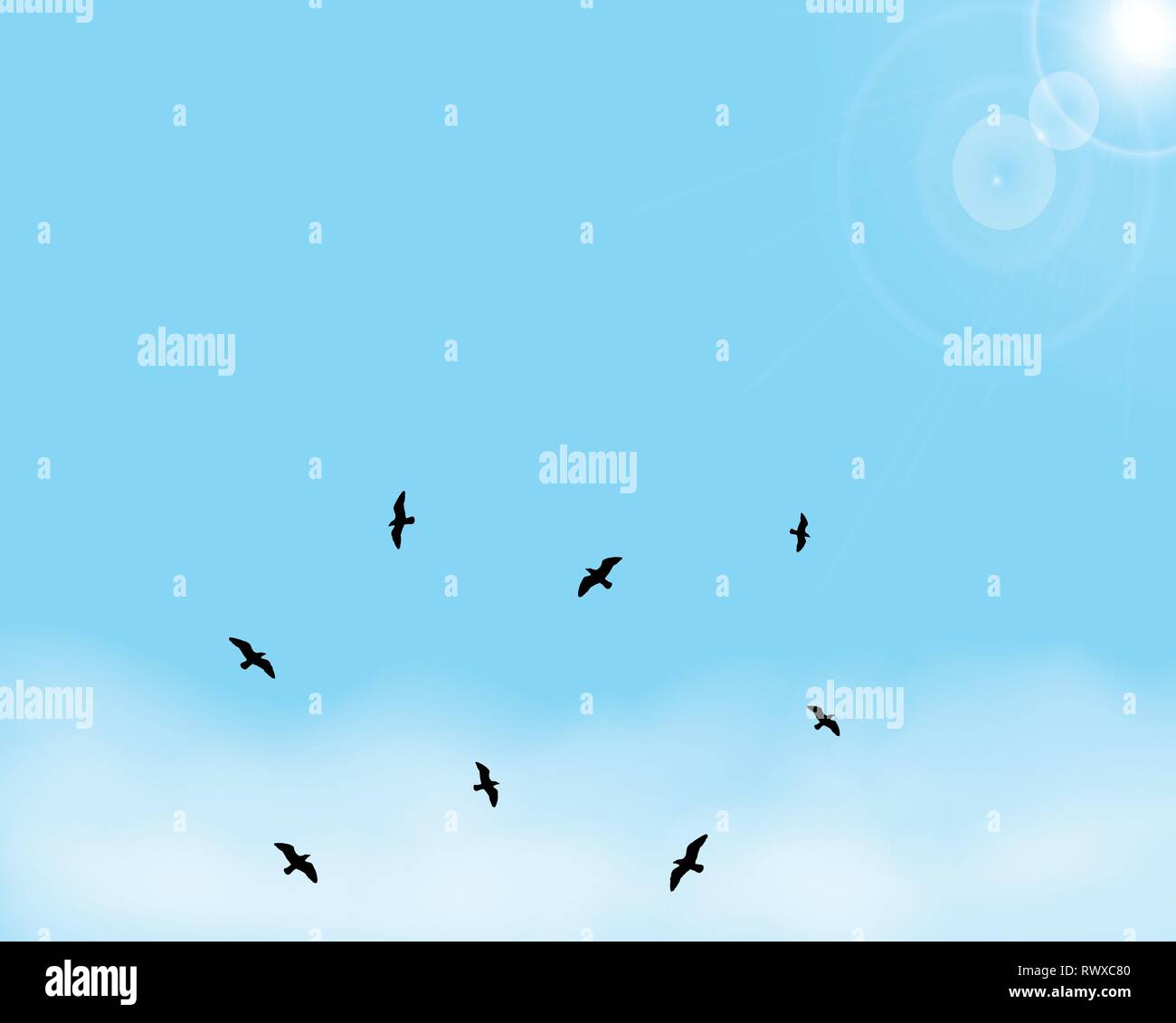 Hight sky background Stock Vector Images - Alamy