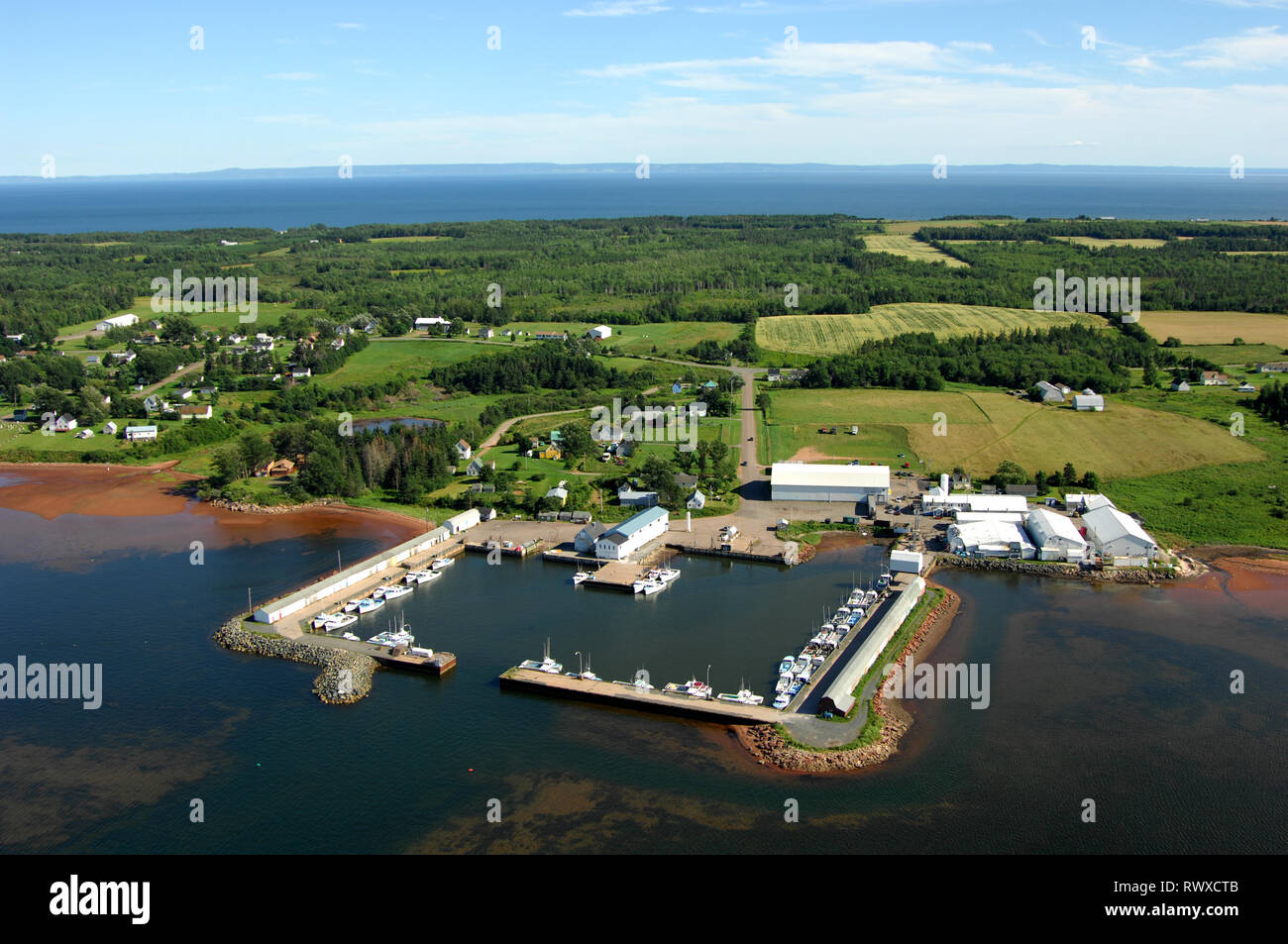 aerial, harbour, Beach Point, PEI Stock Photo - Alamy