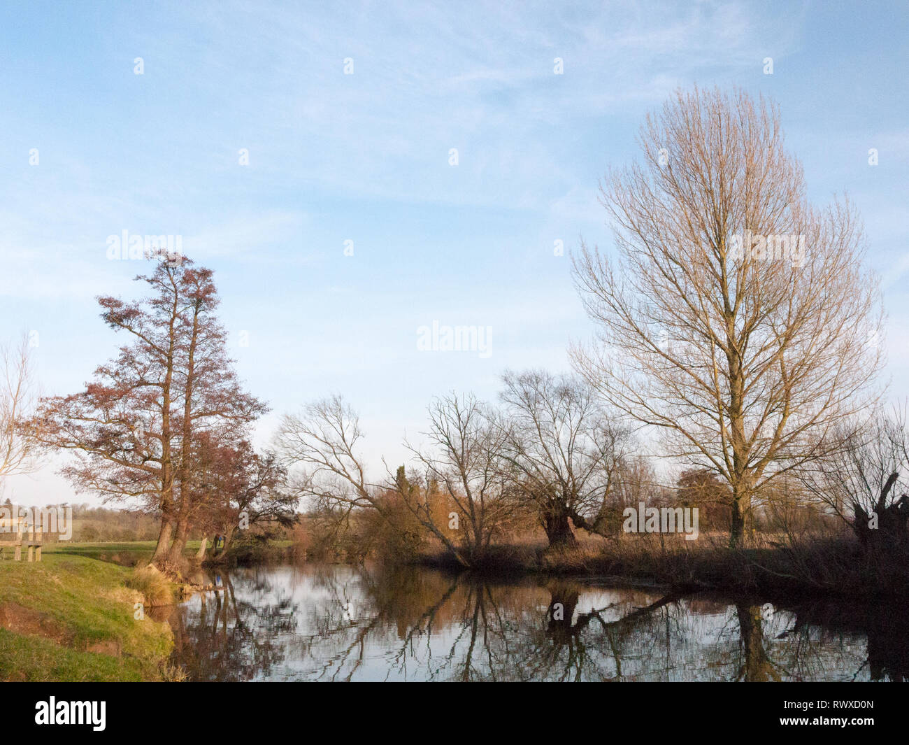 Beautiful countryside Dedham water scene outside nature landscape space ...