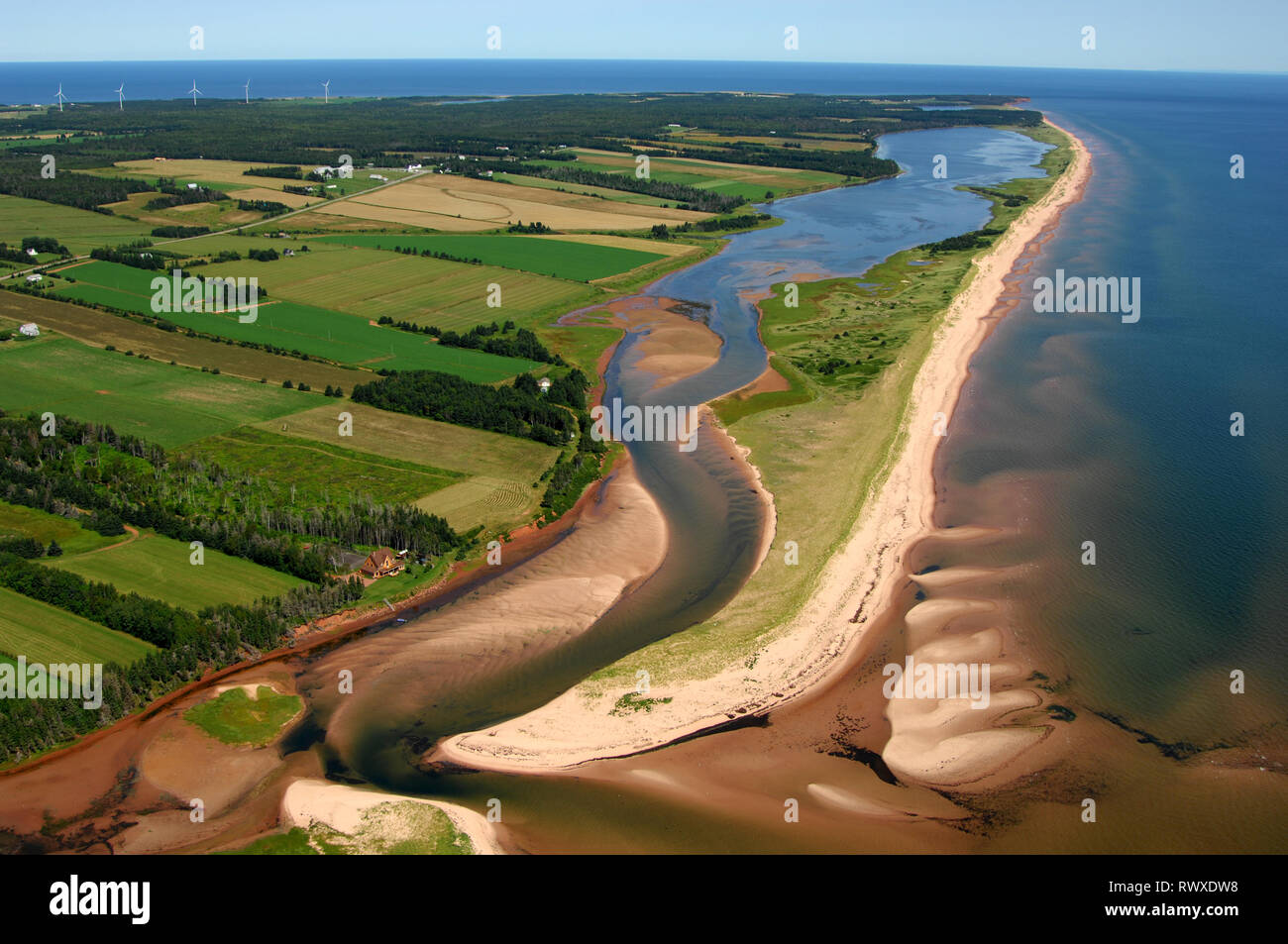 aerial, sandbar, South Lake, PEI Stock Photo - Alamy