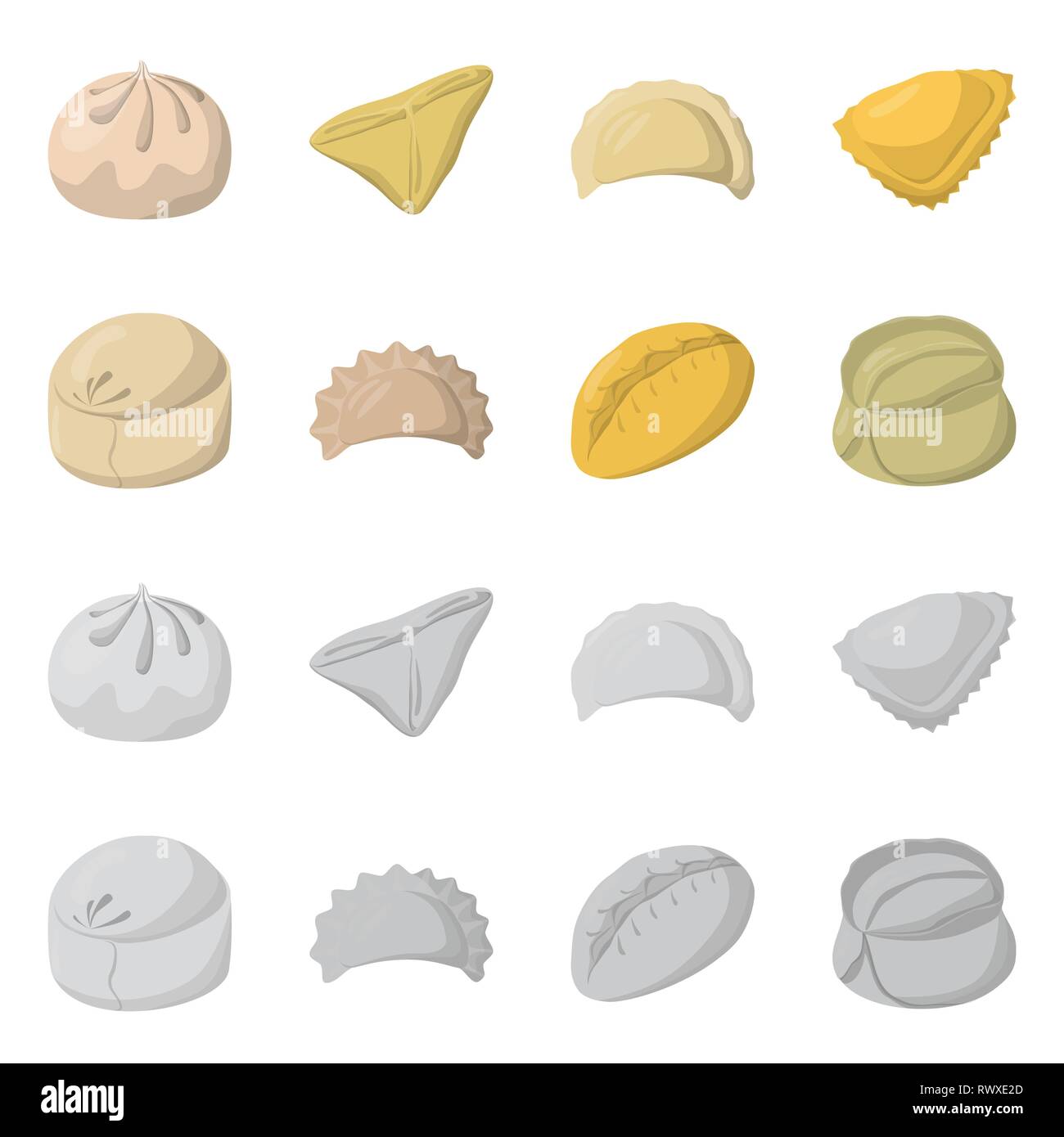 Vector design of products and cooking logo. Collection of products and ...