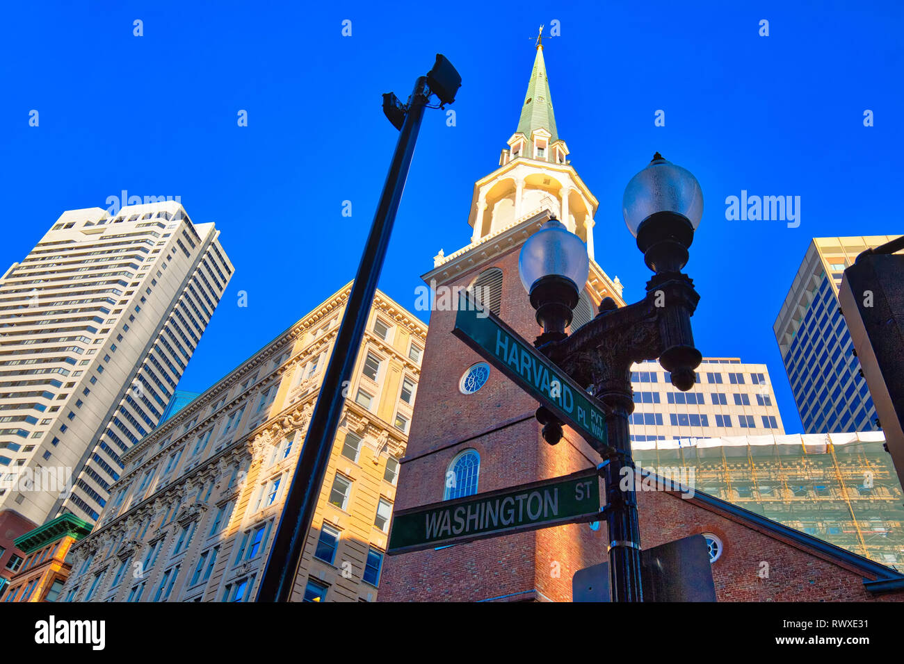 Boston historic center streets at a bright sunny day Stock Photo - Alamy
