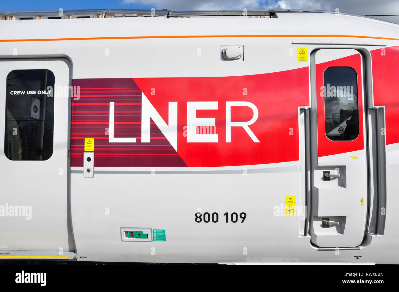 LNER Class 800 Azuma on test run at Peterborough, Cambridgeshire ...