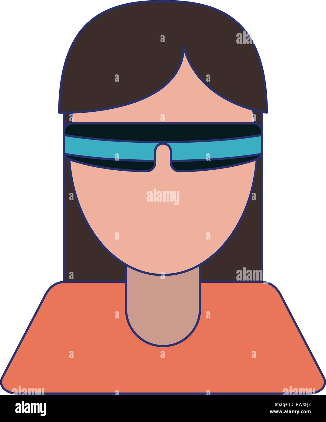 woman with smart glasses avatar Stock Vector Image & Art - Alamy