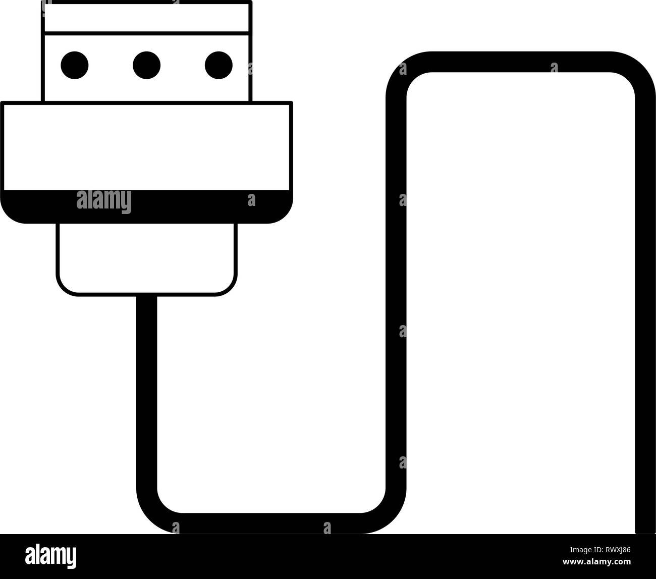 Cable input plug in Stock Vector Images - Alamy