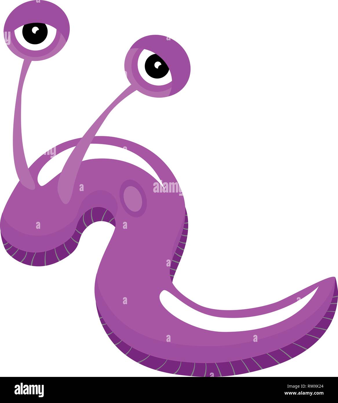Sad Slug Cartoon Vector Illustration Stock Vector Image & Art - Alamy