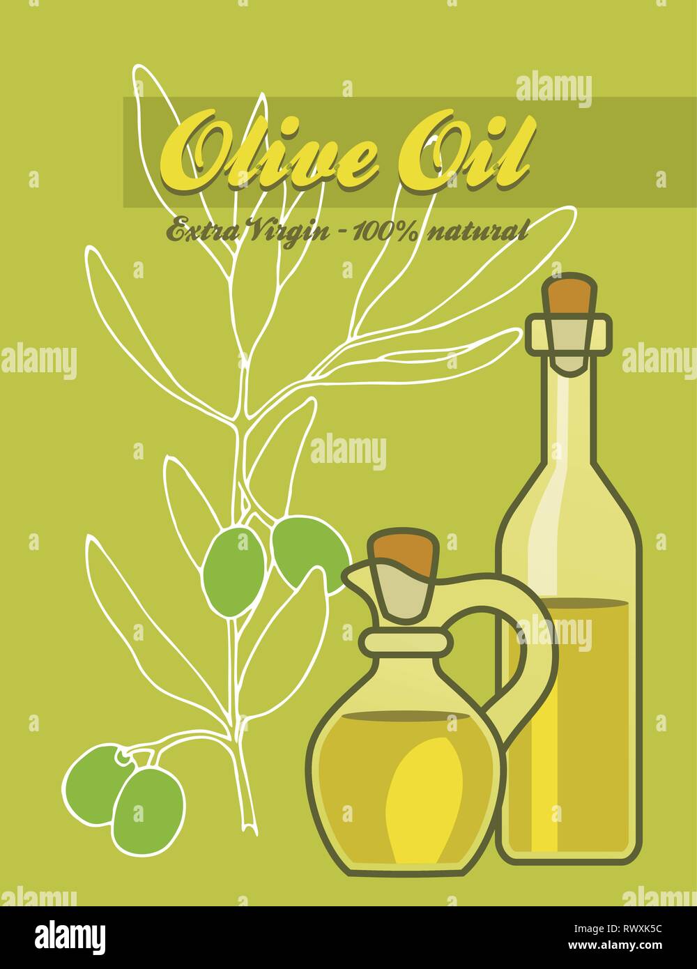 Oil extra virgin Stock Vector Images - Alamy