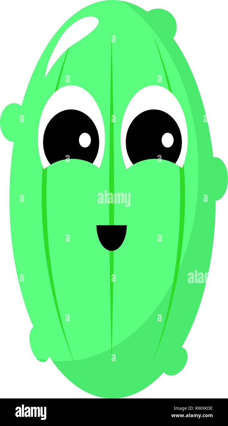 Cute Green Pickle Gherkin Illustration Vector Stock Vector Image & Art ...