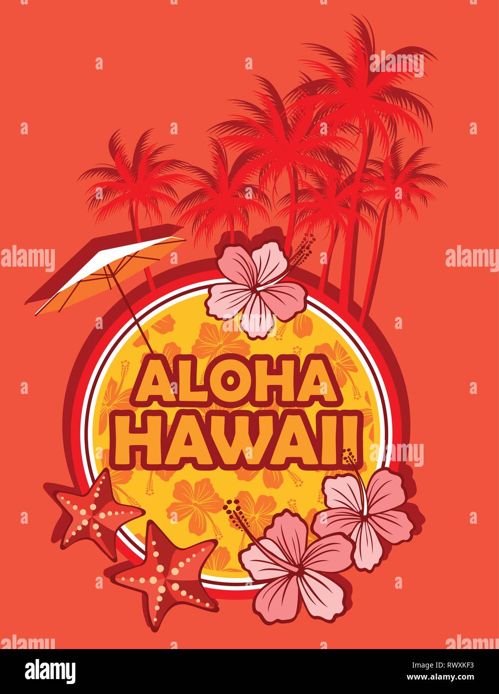 Hawai beach Stock Vector Images - Alamy