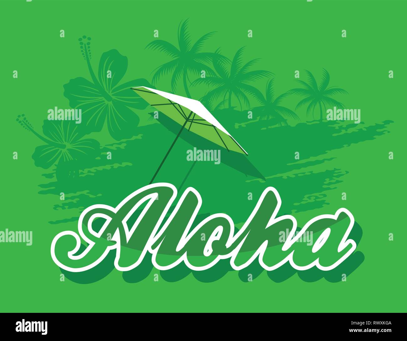 Aloha poster Stock Vector Images - Alamy