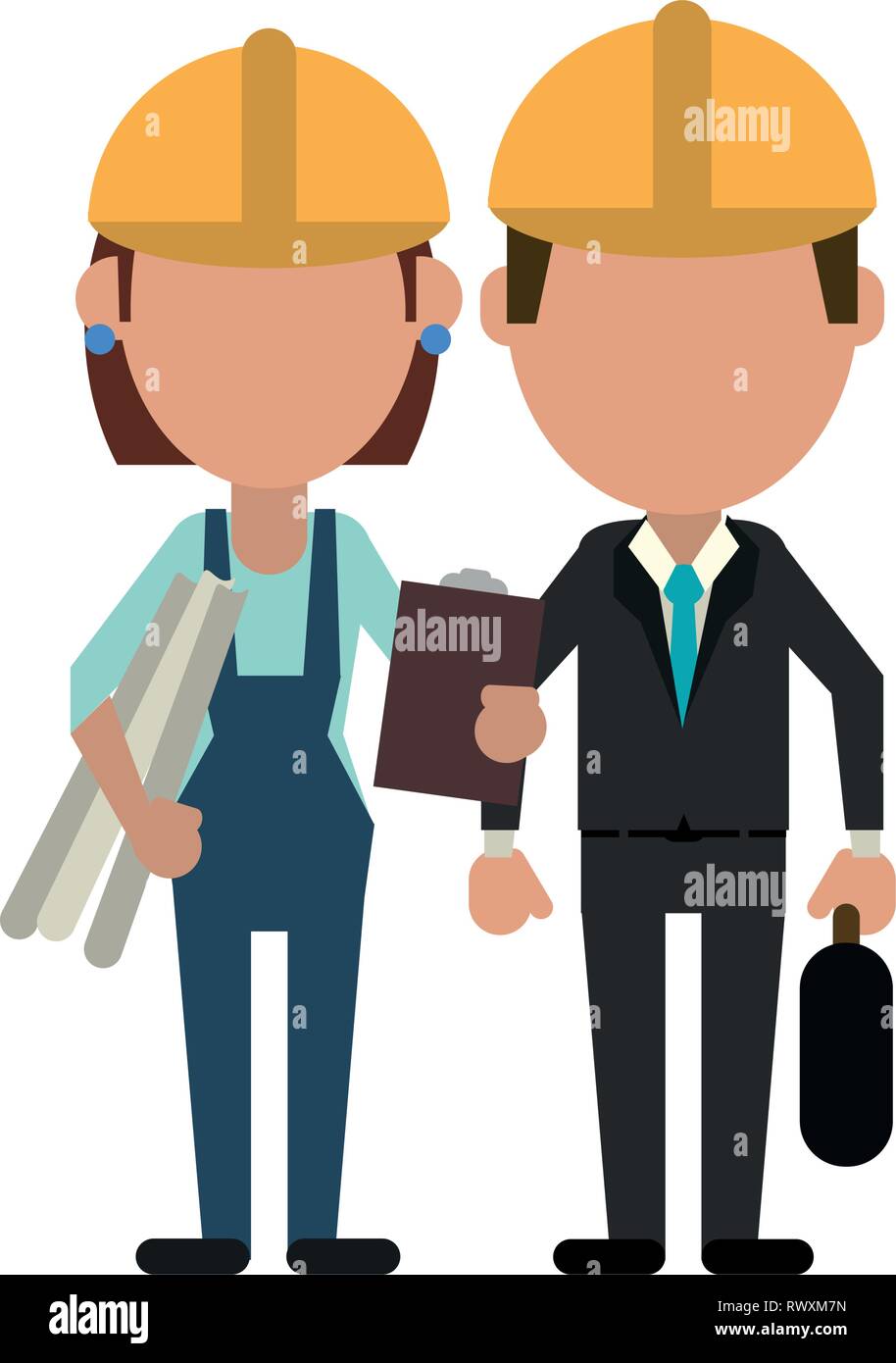 Construction workers avatars Stock Vector Image & Art - Alamy