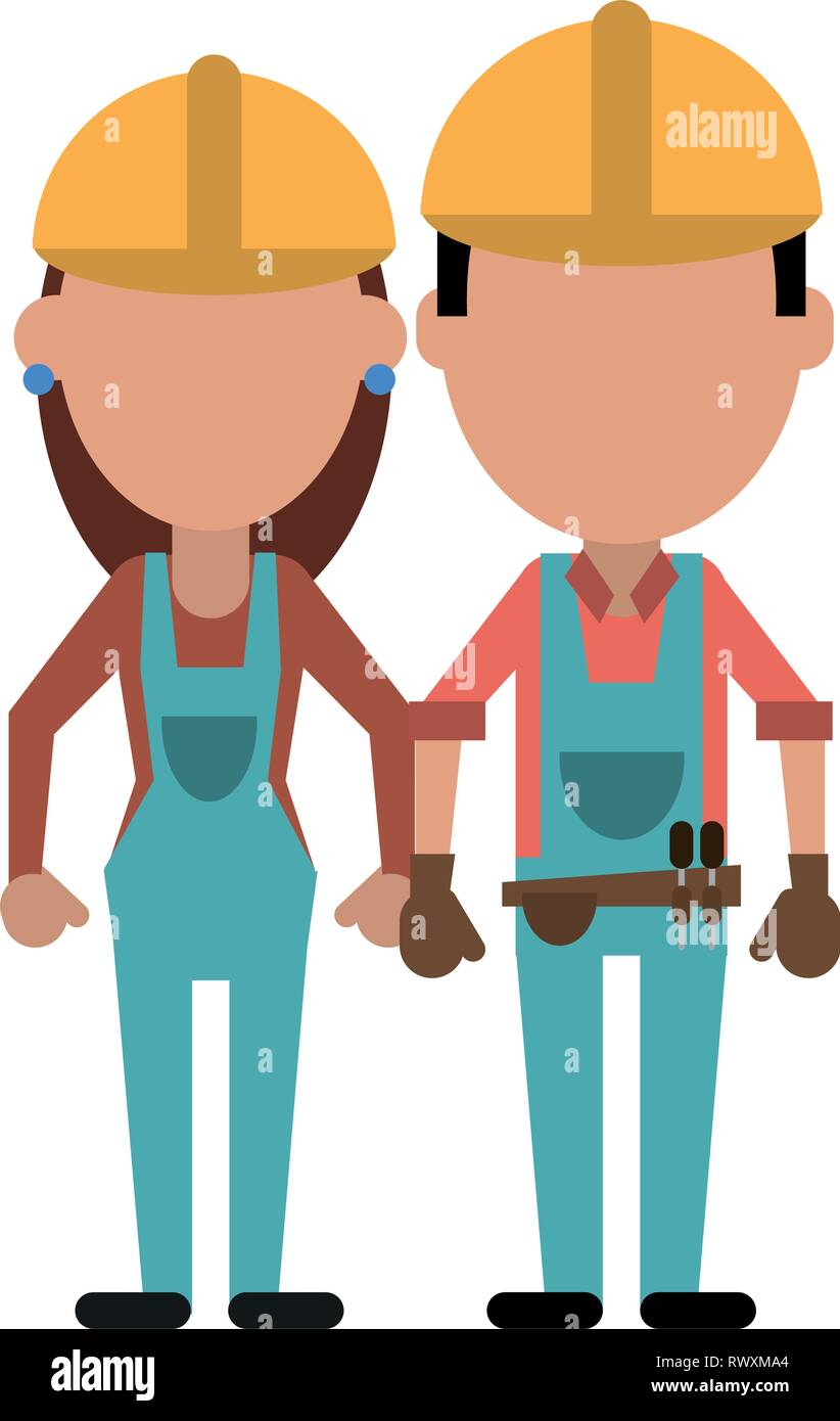 Construction workers avatars Stock Vector Image & Art - Alamy