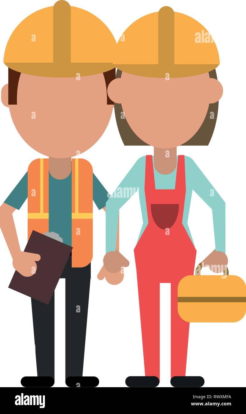 Construction workers avatars Stock Vector Image & Art - Alamy