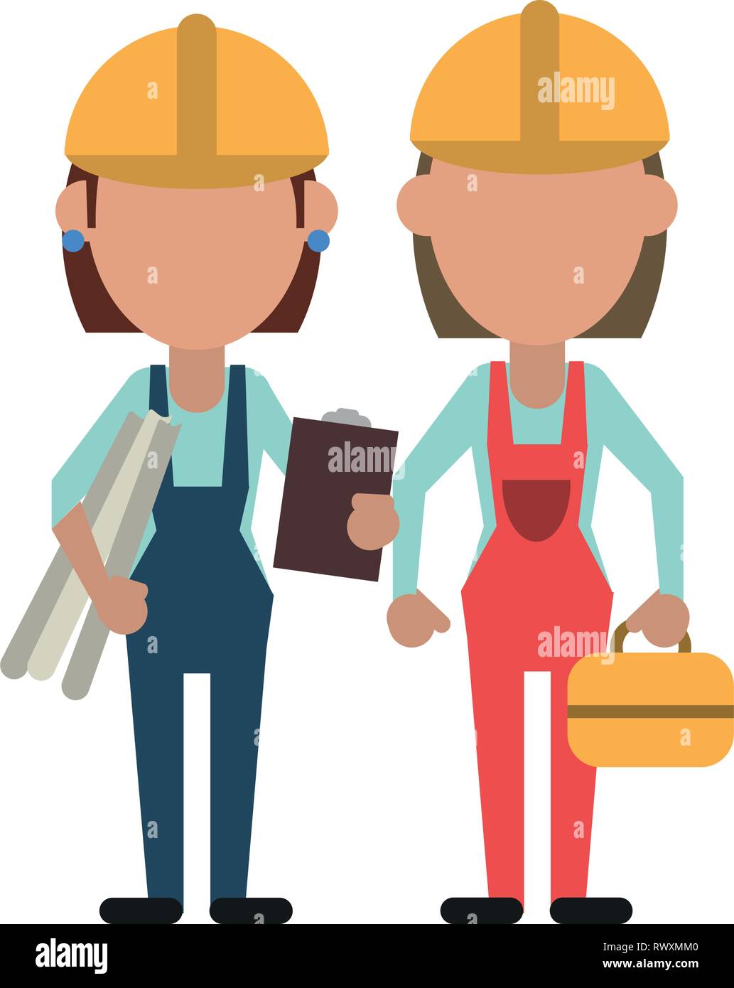 Construction workers avatars Stock Vector Image & Art - Alamy