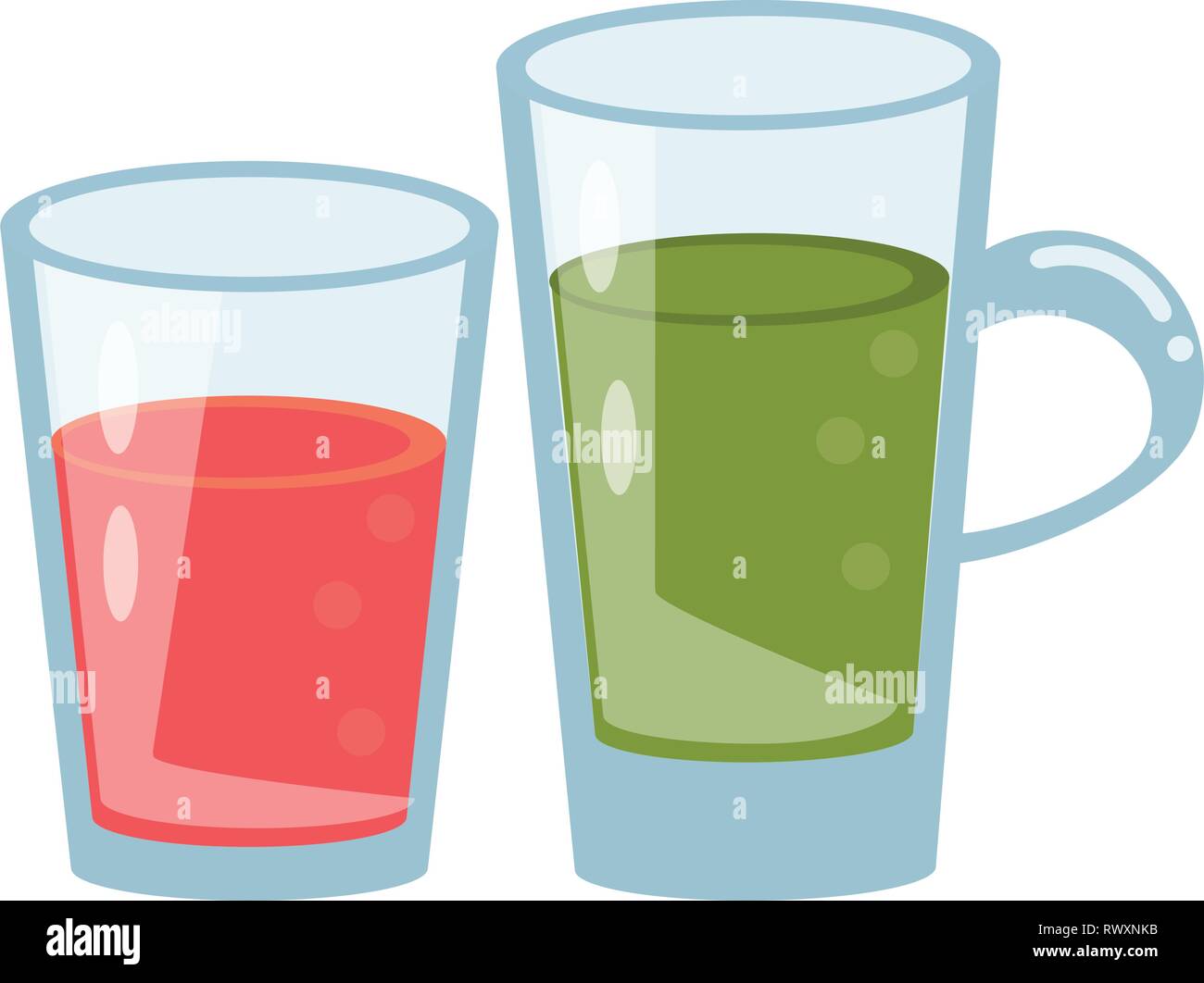 Detox juice cups isolated Stock Vector Image & Art - Alamy