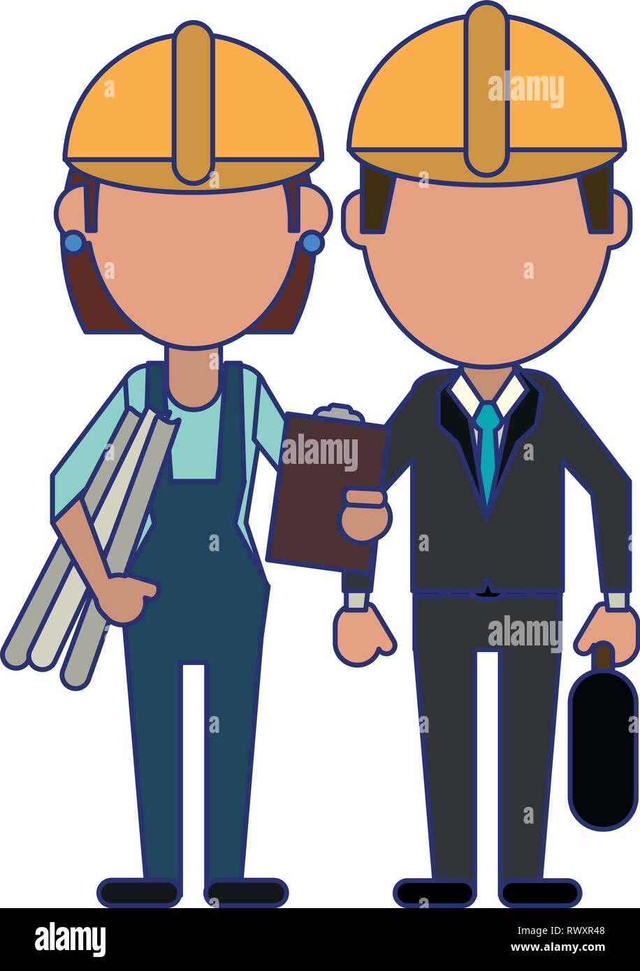 Construction workers avatars Stock Vector Image & Art - Alamy