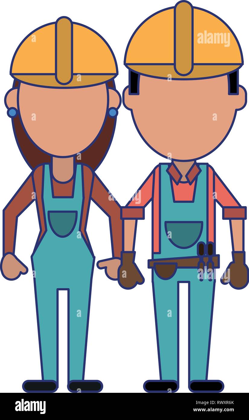 Construction workers avatars Stock Vector Image & Art - Alamy