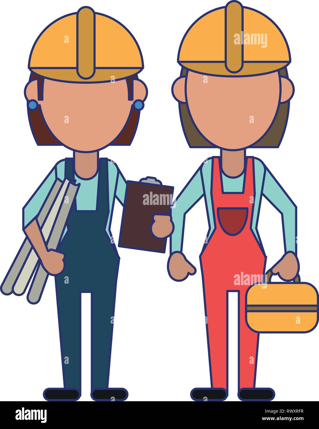 Construction workers avatars Stock Vector Image & Art - Alamy