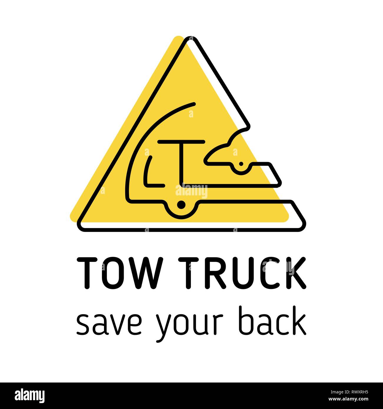 Towing truck icon vector. Towing truck icon isolated vector for logo ...
