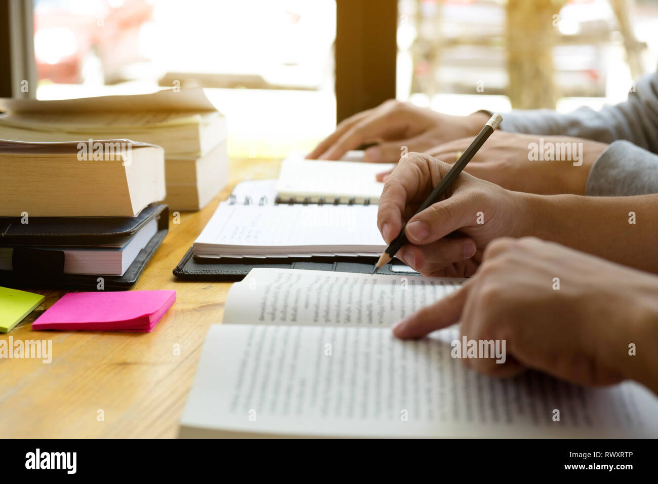 Students teaching and learning subject additional .Education concept ...