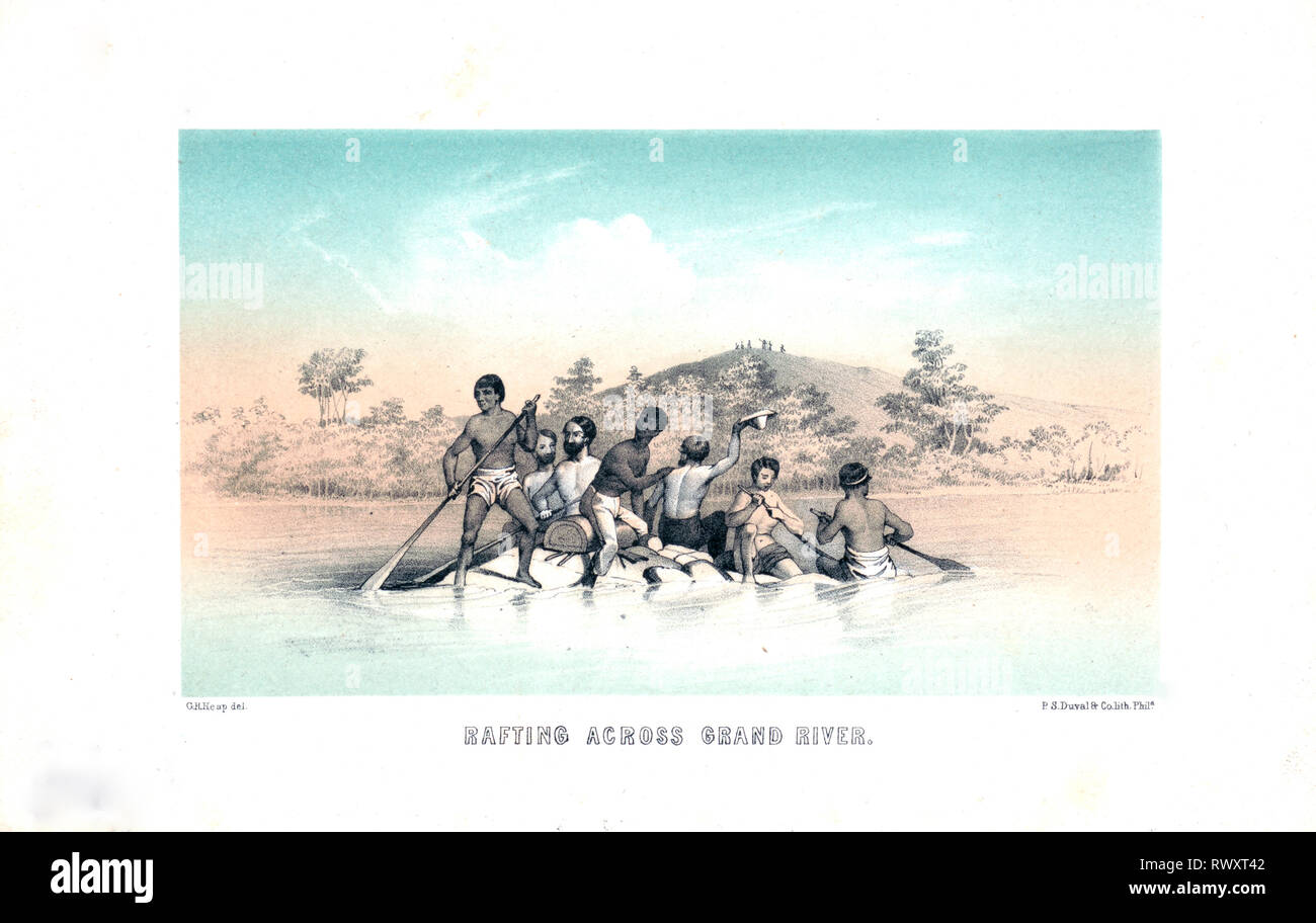 Print shows a group of men, possibly Edward Fitzgerald Beale among them ...