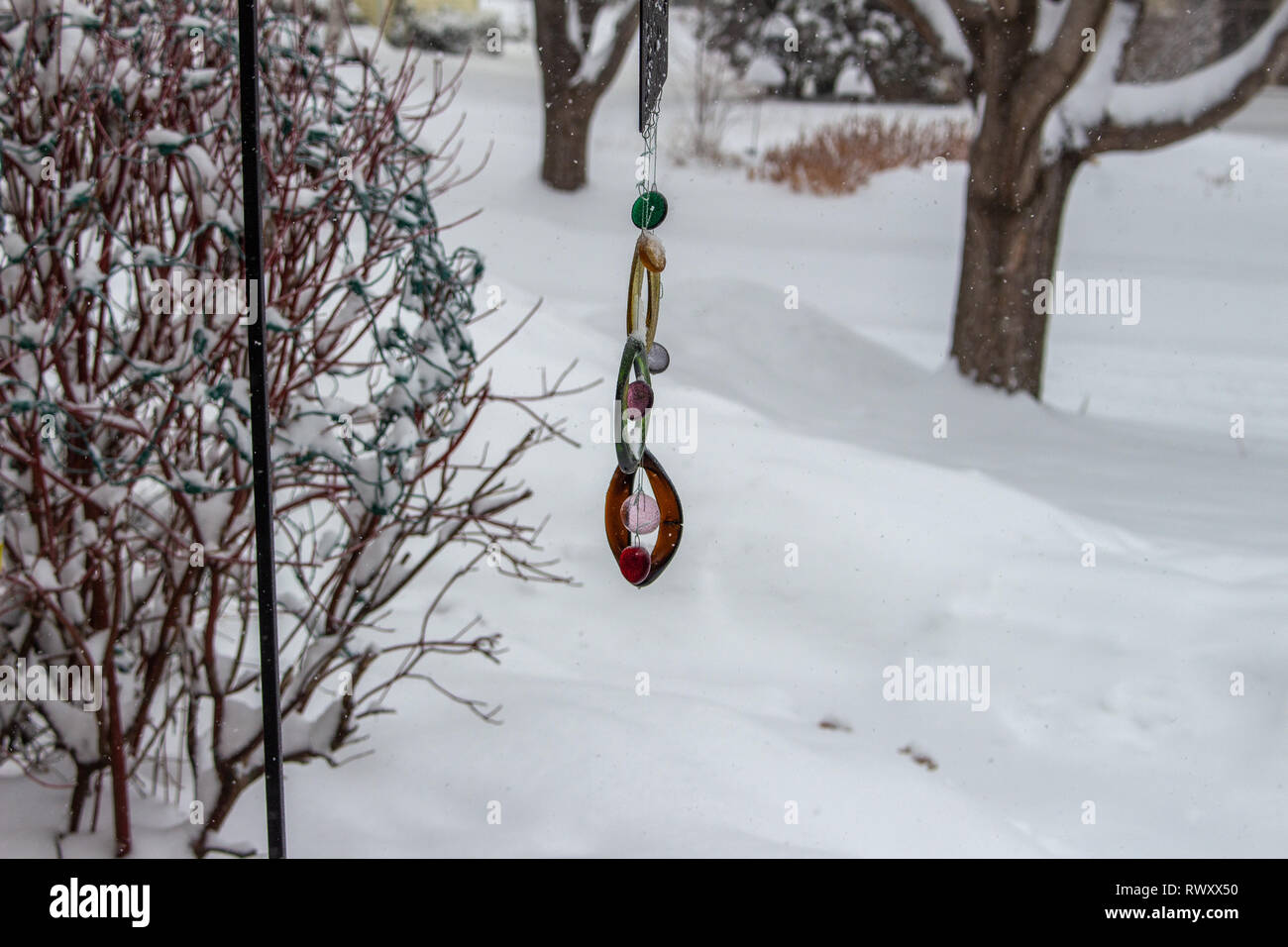 Wind Chimes in Winter Stock Photo - Alamy