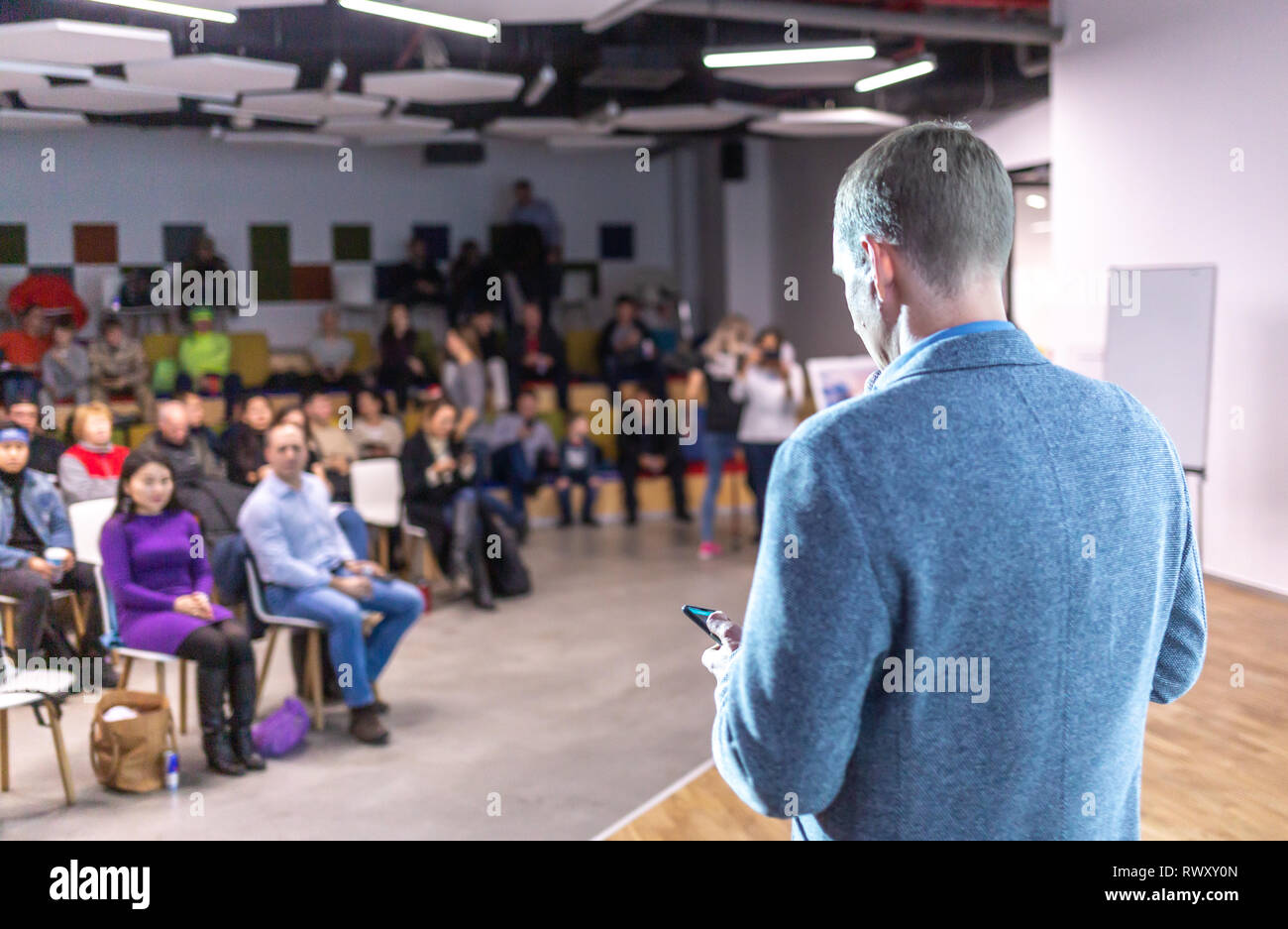 Speaker at Business Conference and Presentation. Audience at the ...