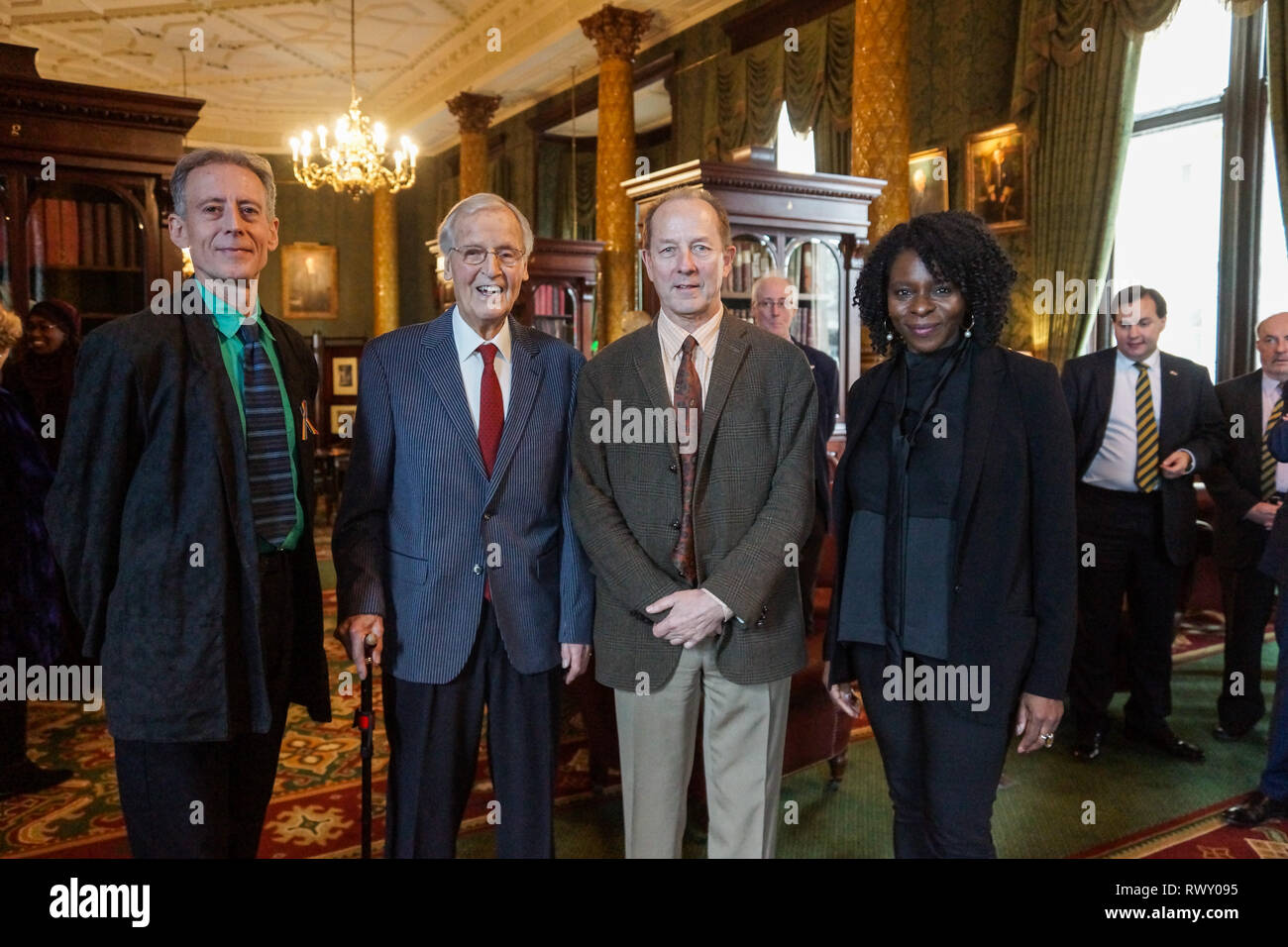 London, UK. 07th Mar, 2019. Peter Tatchell, Nicholas Parsons, Rupert ...