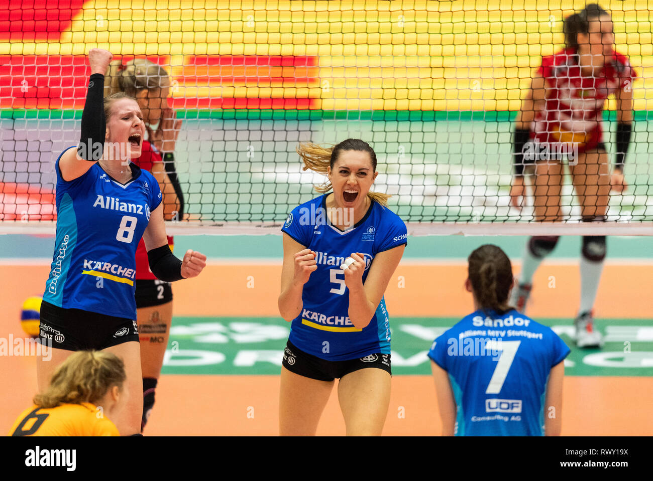 Dresden, Germany. 07th Mar, 2019. Volleyball, women: Bundesliga ...