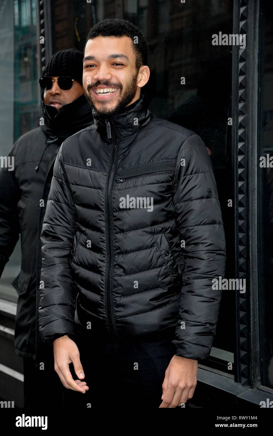 Justice Smith out and about for AOL Build Series Celebrity Candids ...