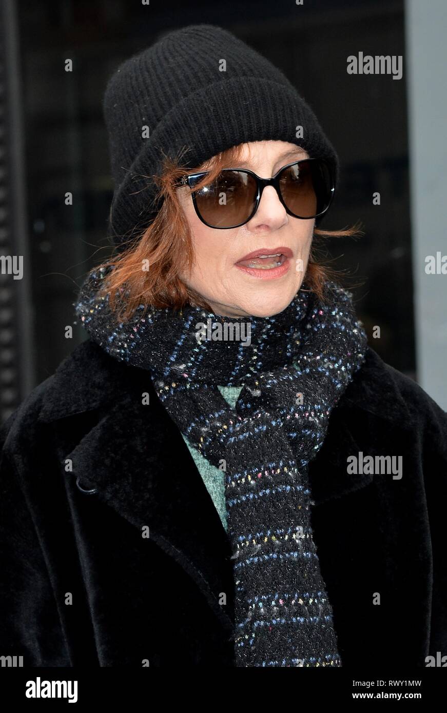 Isabelle Huppert Out And About For Aol Build Series Celebrity Candids Thu New Ny March 7 