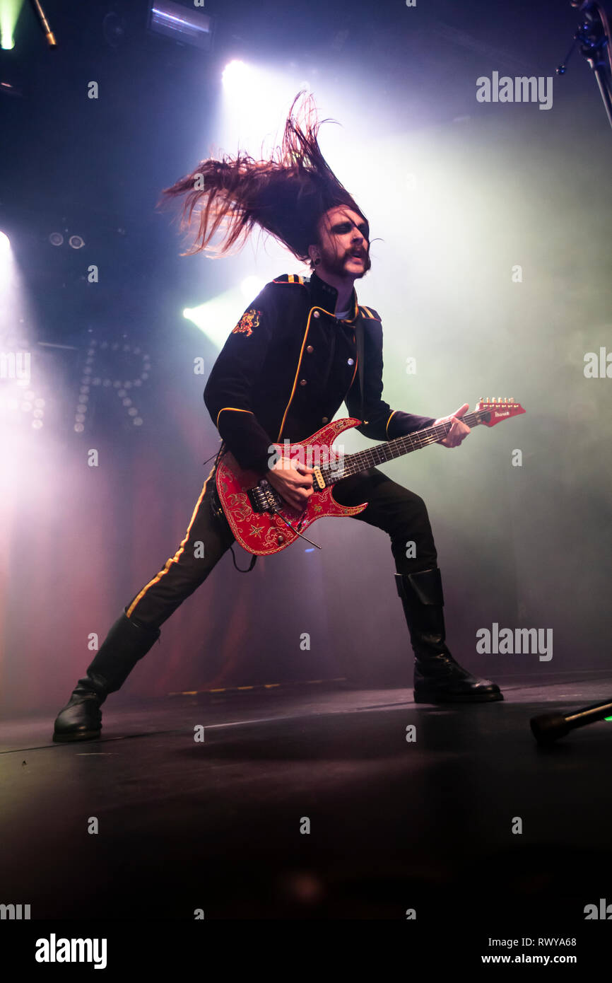Norway, Bergen - March 7, 2019. The Swedish heavy metal band Avatar ...